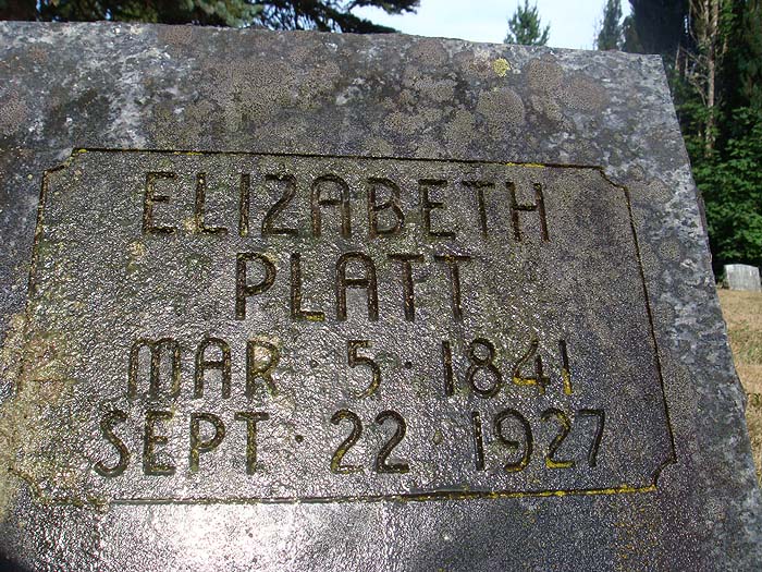 Platt, Elizabeth – Quilcene Cemetery
