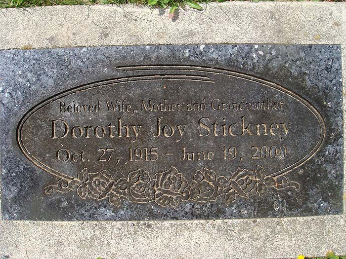 Stickney, Dorothy Joy – Quilcene Cemetery