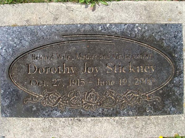 Stickney, Dorothy Joy – Quilcene Cemetery