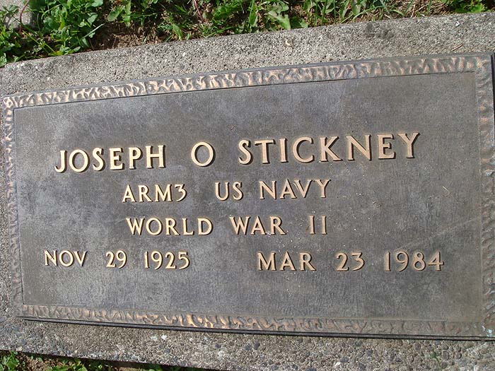 Stickney, Joseph O Jr – Quilcene Cemetery