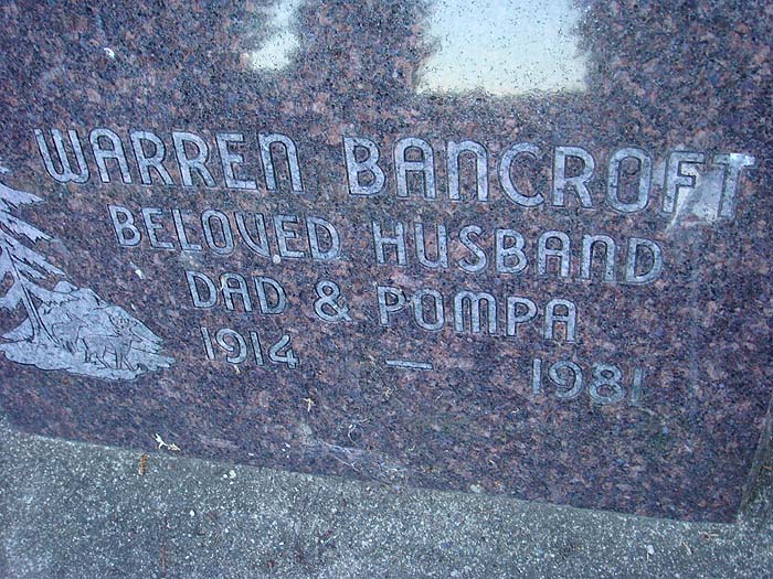 Bancroft, Warren George – Quilcene Cemetery