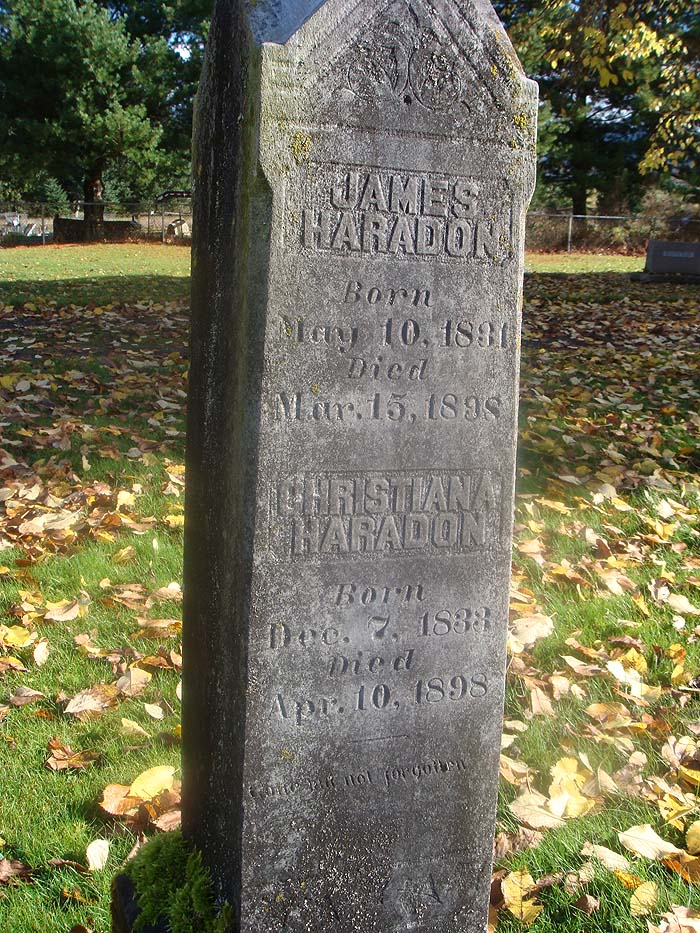 Haradon, Christiana – Quilcene Cemetery