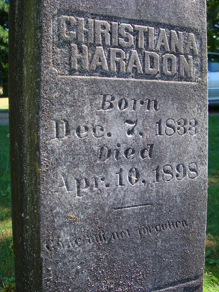 Haradon, Christiana – Quilcene Cemetery