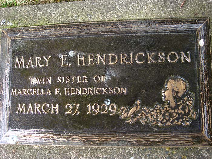 Hendrickson, Mary E – Quilcene Cemetery
