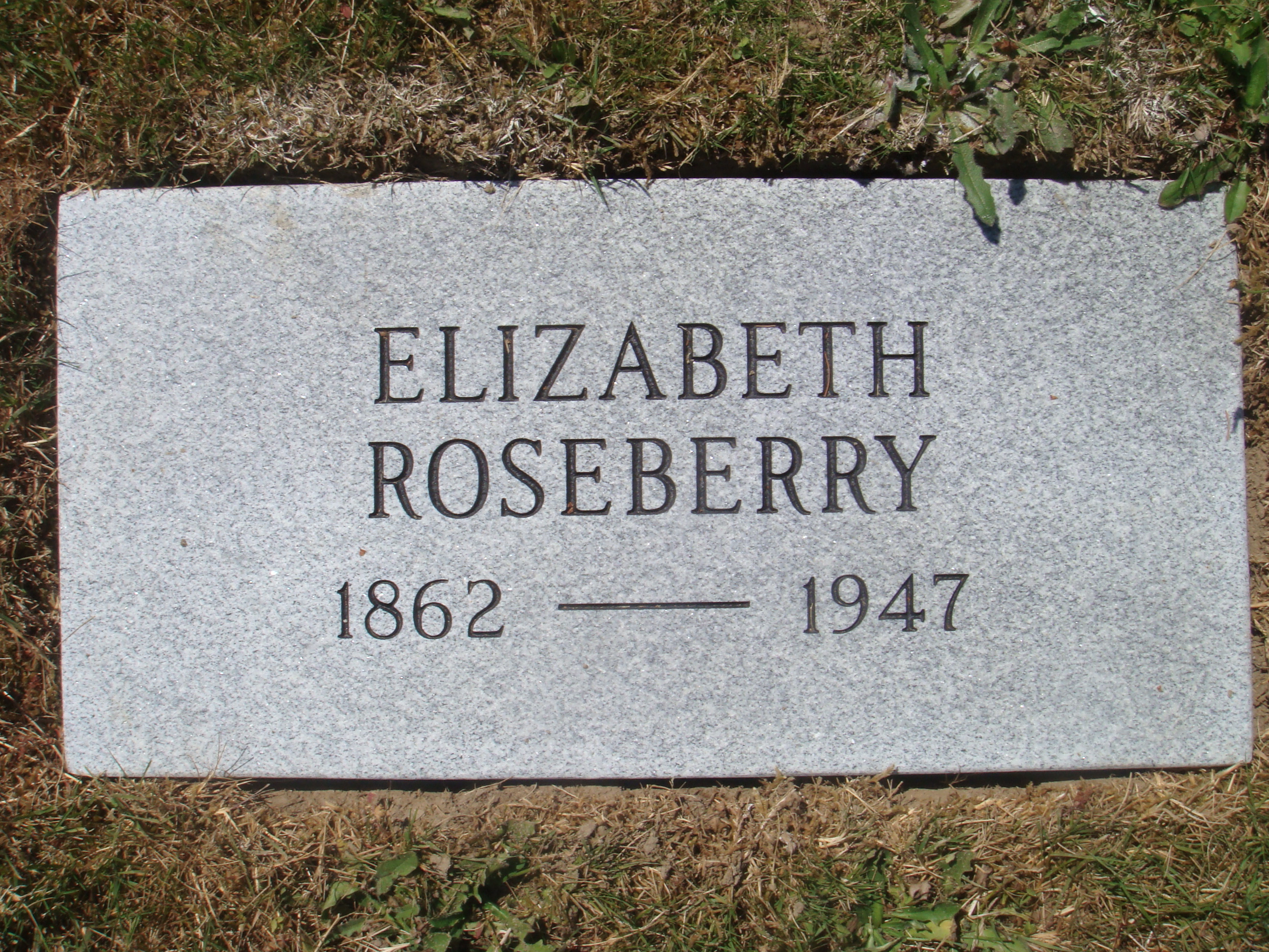 Roseberry, Elizabeth – Quilcene Cemetery
