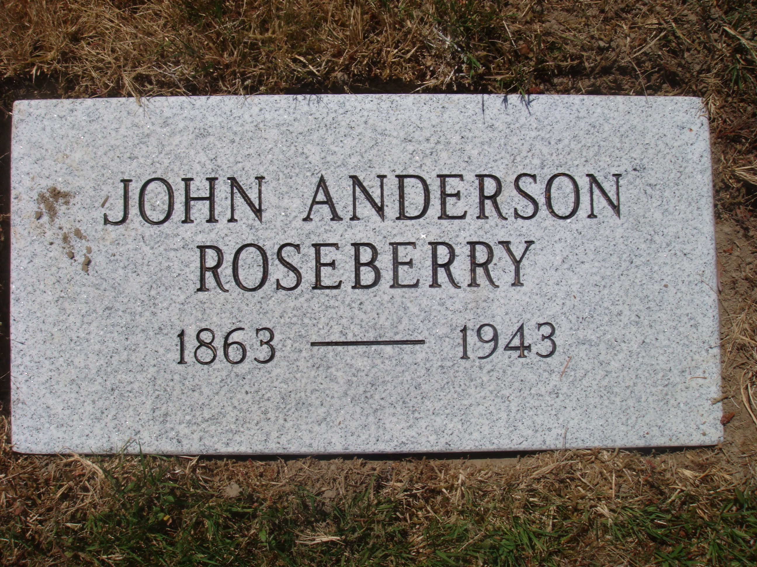 Roseberry, John Anderson – Quilcene Cemetery